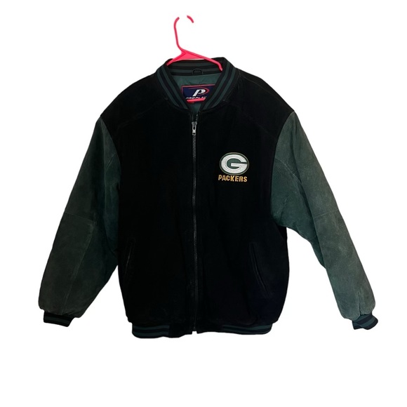 Pro Player | Jackets & Coats | Vintage Pro Player Green Bay Packers Suede Bomber Varsity Jacket ...